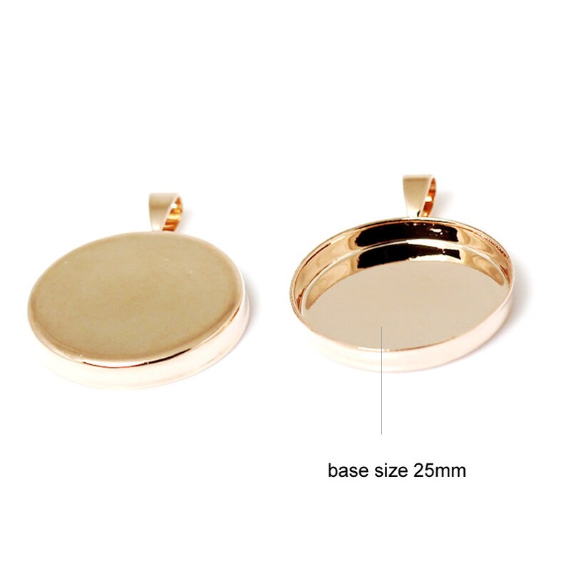 Pendant Trays Round Bezel Cabochon Mountings 20mm-25mm Pendant - Etsy