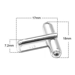 Cufflink Finding Backing 925 Pure Silver Cufflink Parts for DIY Project ...