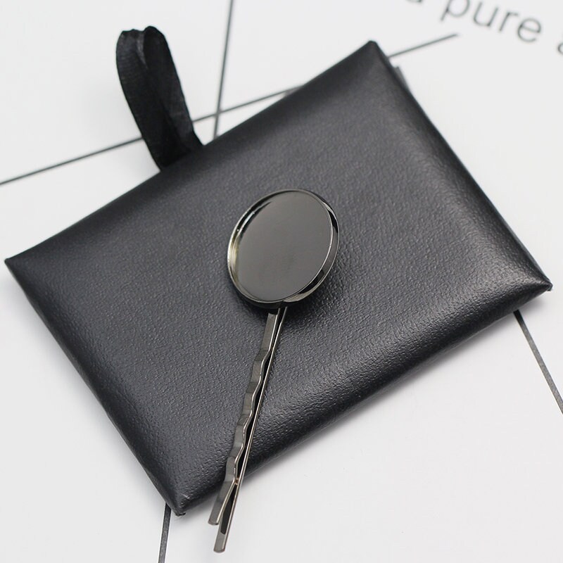 Hairpin Tray Base 20mm Diy Hairpin Round Pad Setting Hair - Etsy