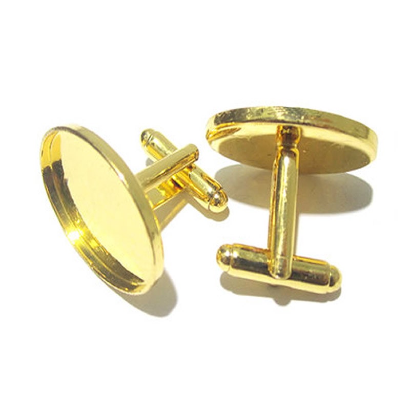 Brass Cufflink Findings Cufflink Blanks Oval Bezel Tray - Etsy