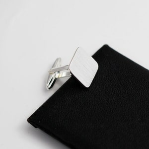 Solid Silver Square Flat Pad Mens Cufflink Backs French - Etsy