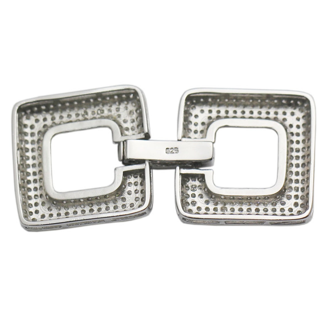 Double Square Multi Strand Clasps Micro Pave CZ Sterling | Etsy