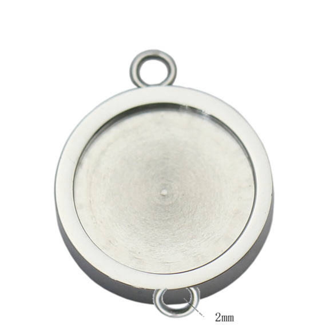 Stainless Steel Jewelry Round Connector Bezel Diamond Setting | Etsy