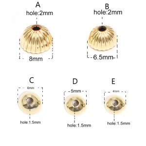 Gold Filled Bead End Caps for Jewelry Making Findings Needlework Diy ...