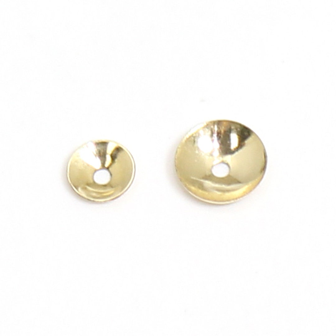 Gold Filled 14k Round Bead Caps Tiny Jewelry Caps Jewellery - Etsy