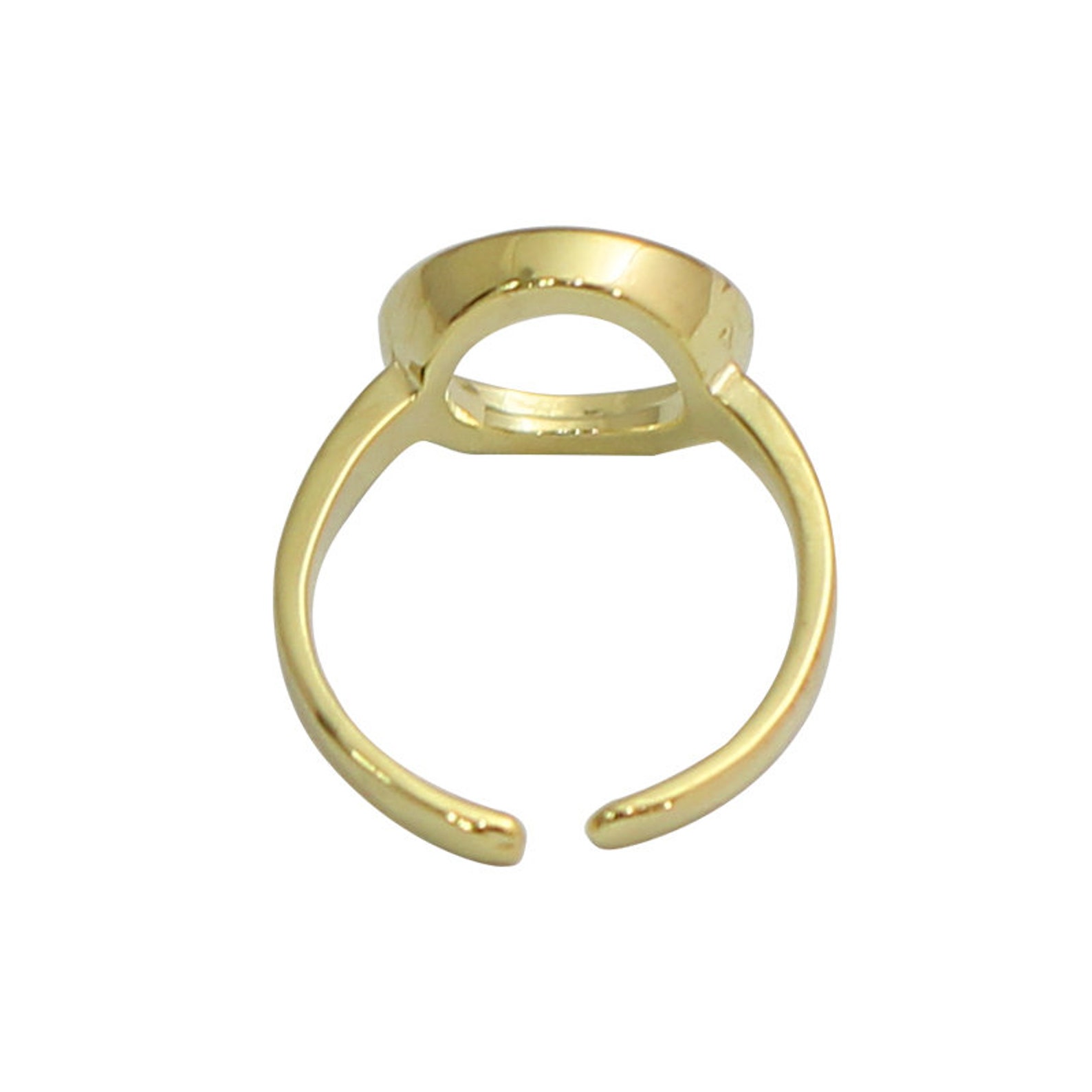 Round Bezel Ring Blanks 12 Mm Ring Settings Brass Ring Base | Etsy