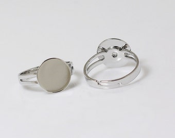 Ringgold Plated Ring Blanks Adjustable Ring Blanks 10mm - Etsy