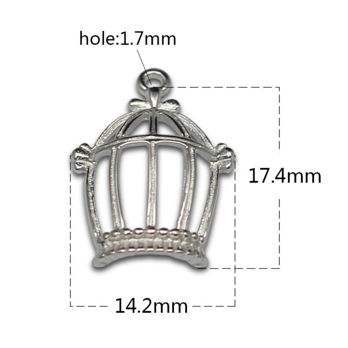 925 Sterling Silver Crown Charm Cut Out Crown Pendant Open | Etsy
