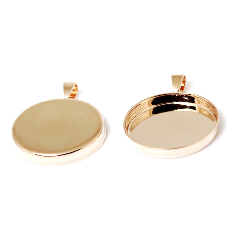 Pendant Trays Round Bezel Cabochon Mountings 20mm-25mm Pendant - Etsy
