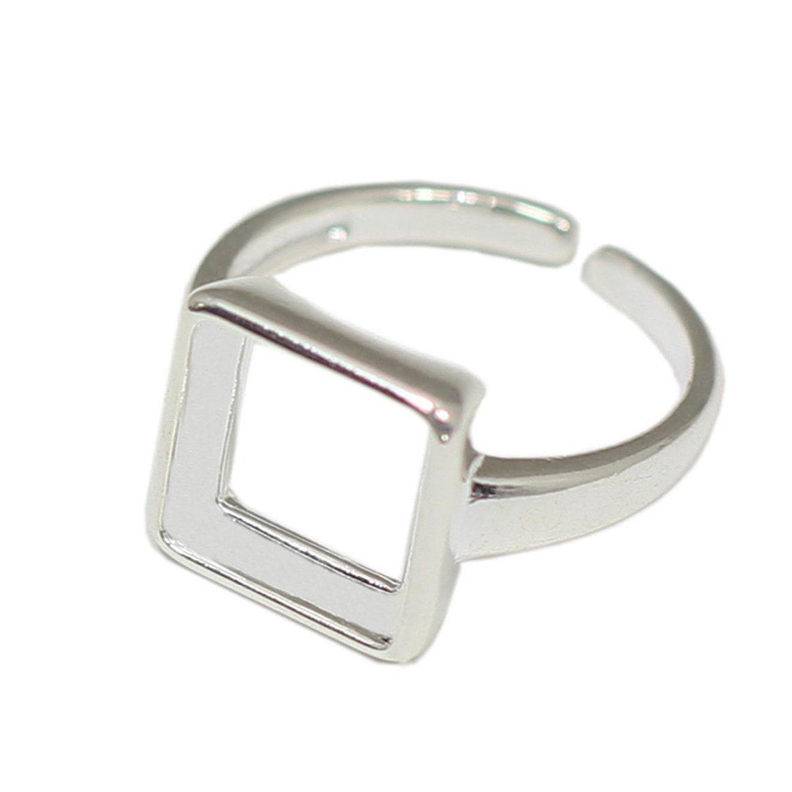 Square Bezel Ring Blanks Fit 10 Mm Ring Settings Bezel Setting - Etsy