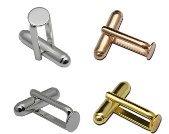 20pcs Cuff Link Blanks, Silver Plated Bezel Tray Blanks,brass Round ...