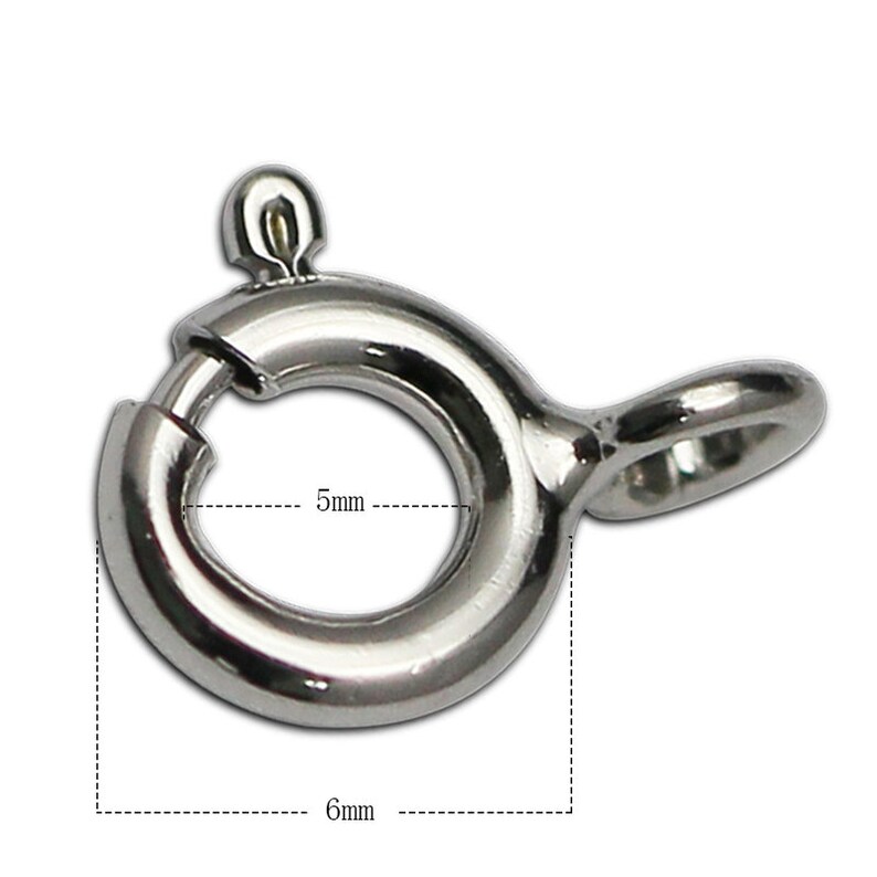 925 Sterling Silver Spring Ring Clasp Spring Connector Clasps - Etsy