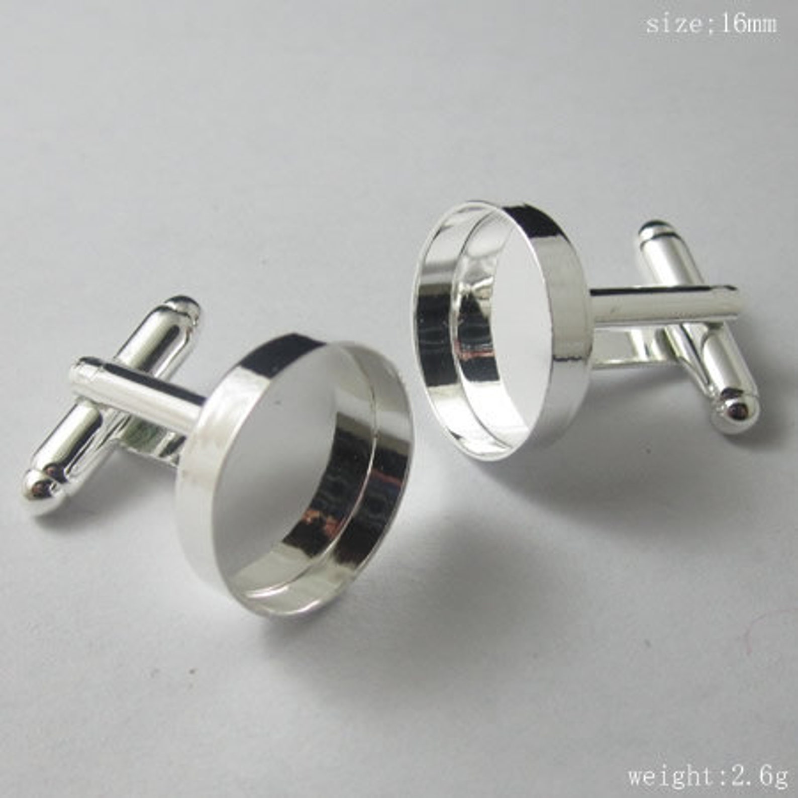 Cufflink blanks with the 16mm round bezel setting brass 20pcs | Etsy