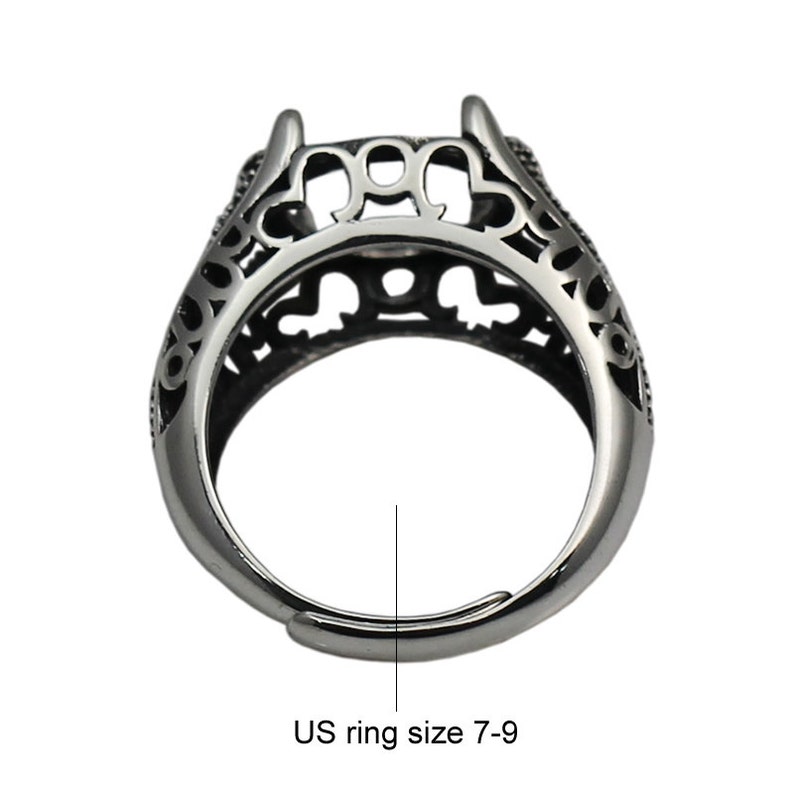 Filigree Ring Setting 925 Sterling Ring Blanks Fits 12mm Round - Etsy