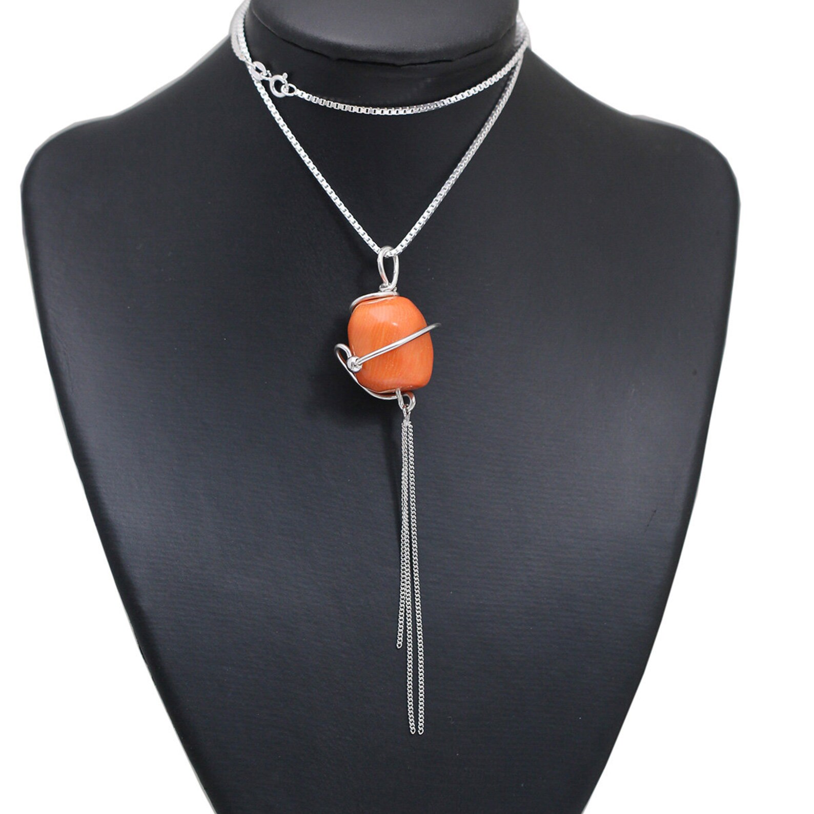 Handmade Natural Red Coral Charms Pendants Sterling Silver - Etsy