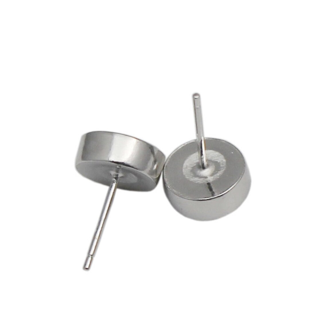 925 Sterling Silver Stud Earring Base for 8mm Round Cabochons | Etsy