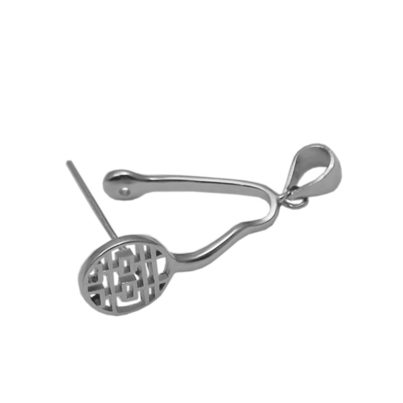Big Pinch Bail 925 Sterling Silver Pinch Clip Clasp for Large - Etsy