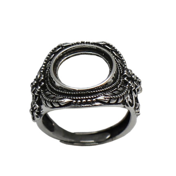 Thai Silver Ring 925 Sterling Silver Ring Cabochon Setting for | Etsy