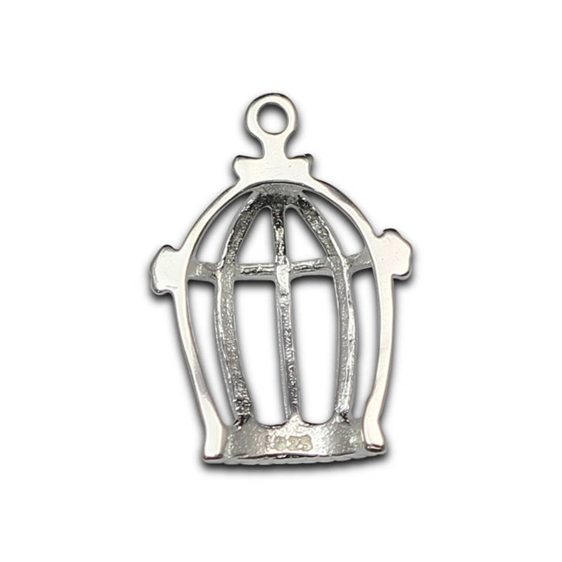 925 Sterling Silver Crown Charm Cut Out Crown Pendant Open | Etsy