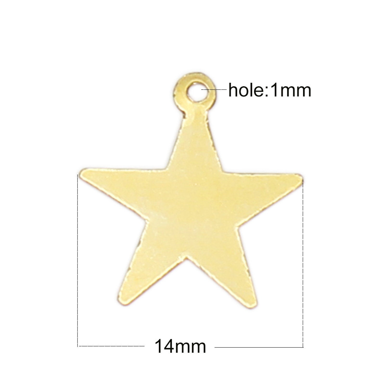 14K Gold Filled Delicate Lightweight Dainty Tiny Star Charms | Etsy