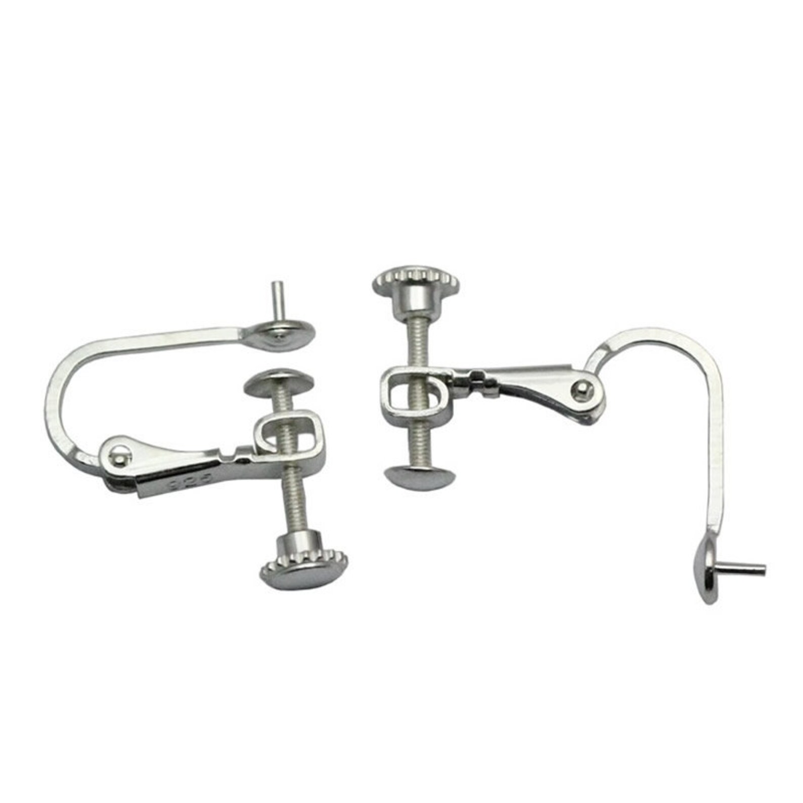 Screw-back Ear Clip Earring Findings for Non Pierced Ears 925 | Etsy