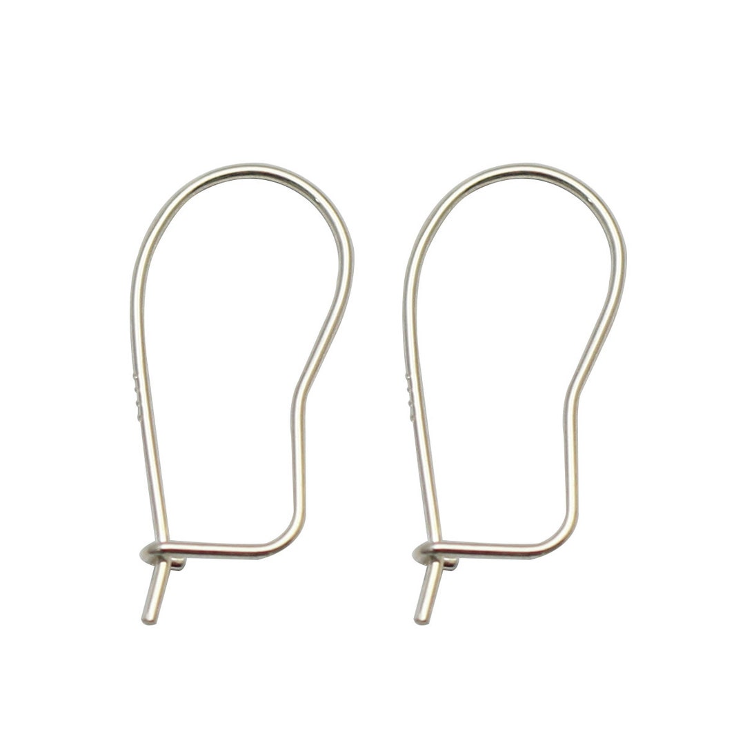 Sterling Silver Kidney Wire Earring With Partial Loop Earring Wire ...