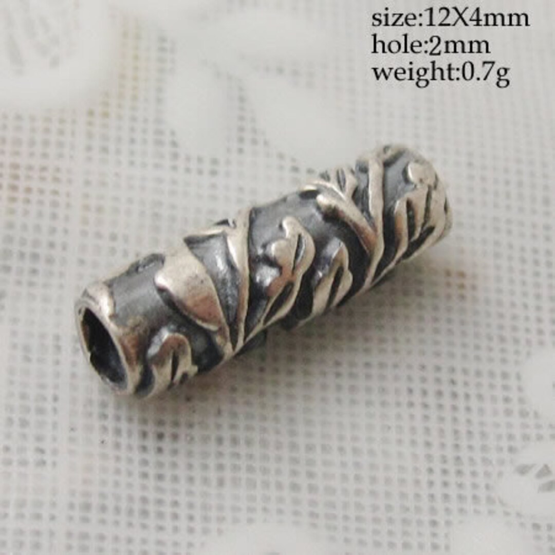 3 Pcs Sterling Silver Tube Beads,12x4mm Hole :2mm SKU 24321A - Etsy