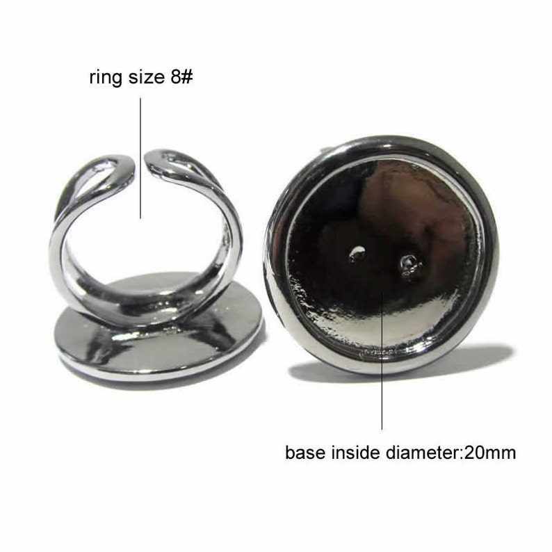 Brass Bezel Ring Base Cabochon Setting With 20mm Round Tray - Etsy