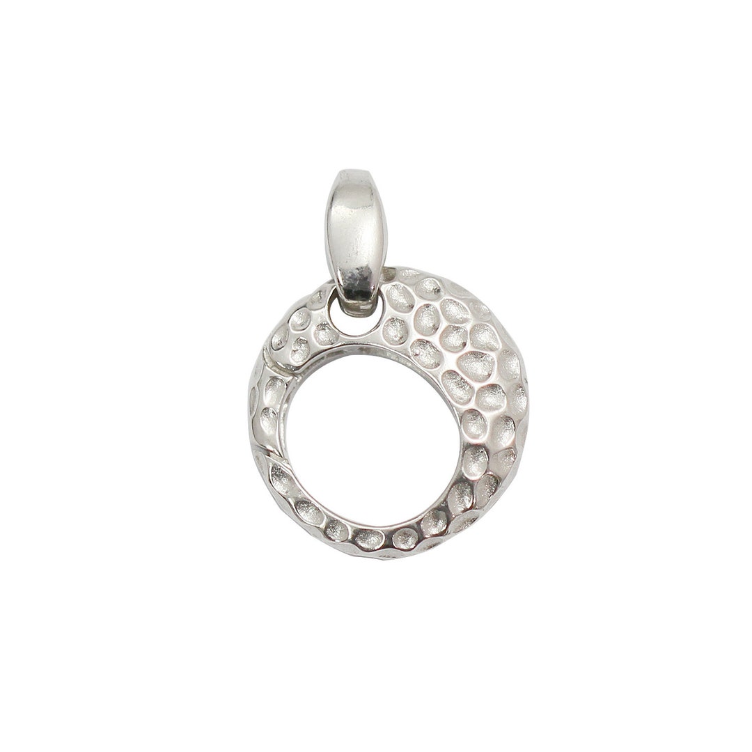 925 Sterling Silver Round Charm Pendant Trays Round Blank Pendant Trays ...