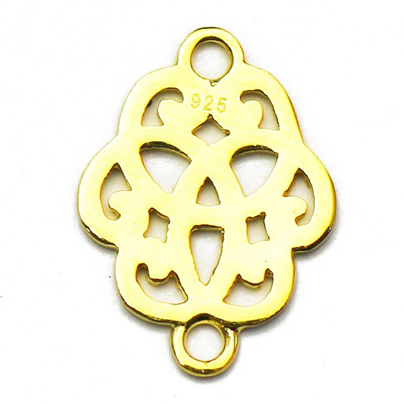 Sterling Silver Filigree Connector Pendant Link Jewelry - Etsy