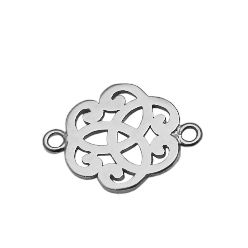 Sterling Silver Filigree Connector Pendant Link Jewelry - Etsy