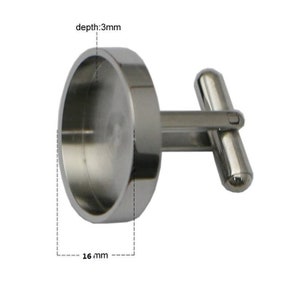 Stainless Steel Cuff Link Blanks French Cufflink Findings Handmade ...