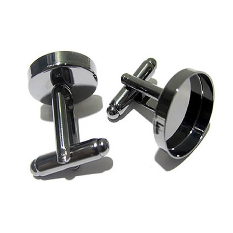 Cufflink Blanks With the 16mm Round Bezel Setting Brass 20pcs - Etsy