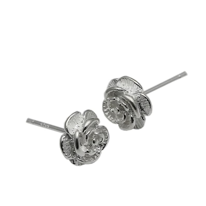 Women Stud Earrings 925 Sterling Silver Flower Jewelry | Etsy