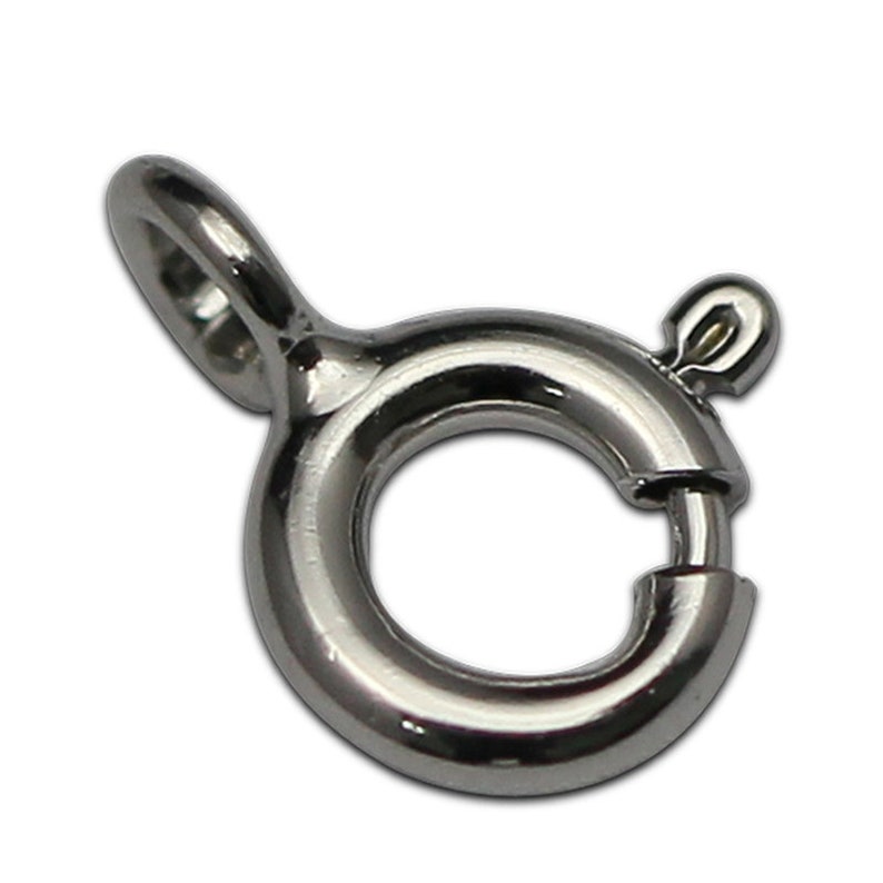 925 Sterling Silver Spring Ring Clasp Spring Connector Clasps - Etsy