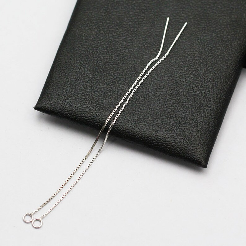 Chain Thread Earring 925 Sterling Silver Long Earrings Line - Etsy