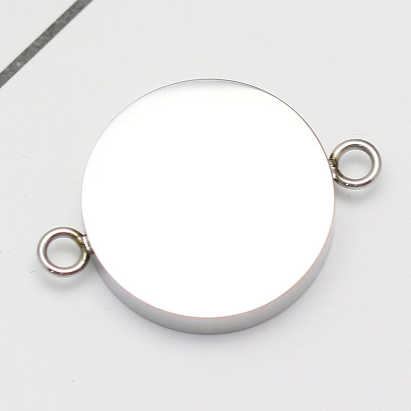 Stainless Steel Jewelry Round Connector Bezel Diamond Setting | Etsy