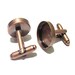 Cufflink Blank Metal Cufflinks With Round Bezel Setting for Cabochons ...