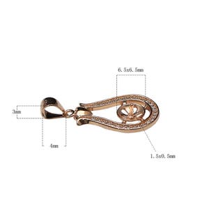 Pendant Setting Sterling Silver Pendants Tray Micro Pave With - Etsy