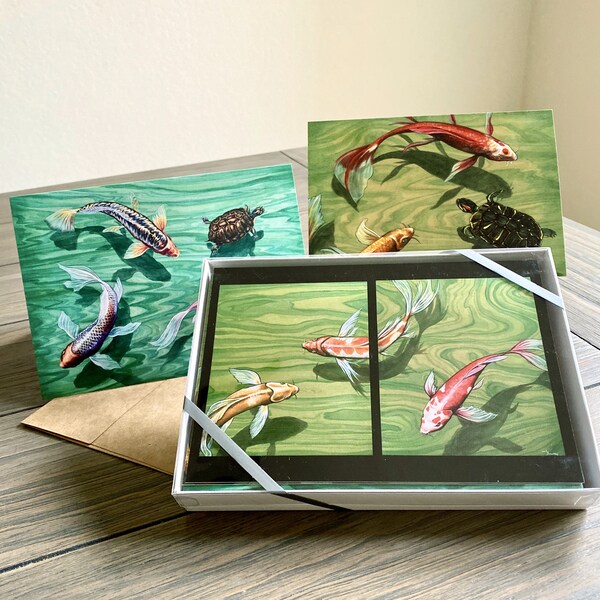 Koi Card - Etsy
