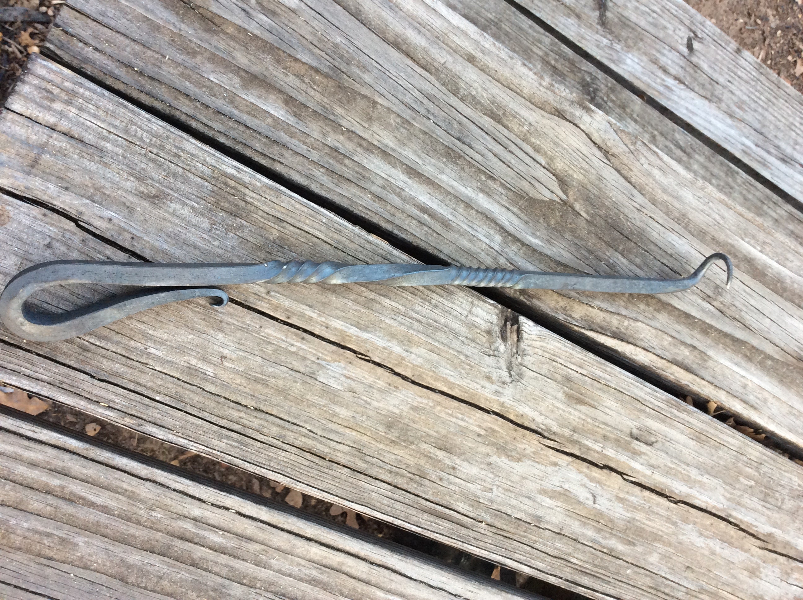 Hand forged Campfire tool flipper for Steak or Meat | Etsy