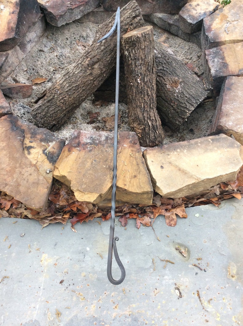 Handforged Fire Poker Log Turner | Etsy