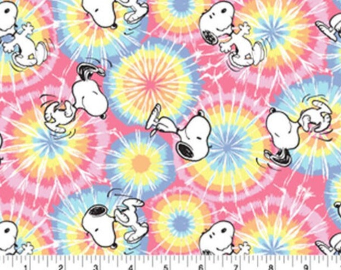 Snoopy Pastel Tie Dye Peanuts 100% Cotton Fabric by the Yard - Etsy