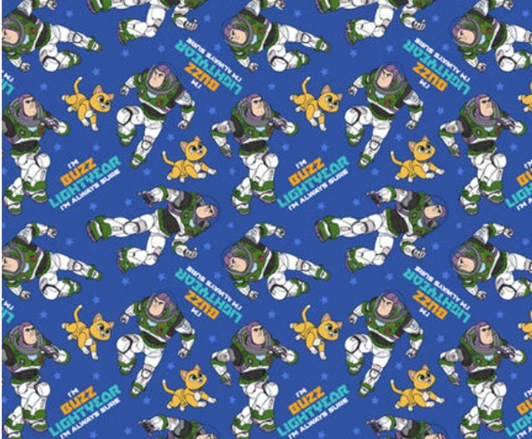 Lightyear Disney Pixar Movie Characters 100% Cotton Fabric by the Yard ...