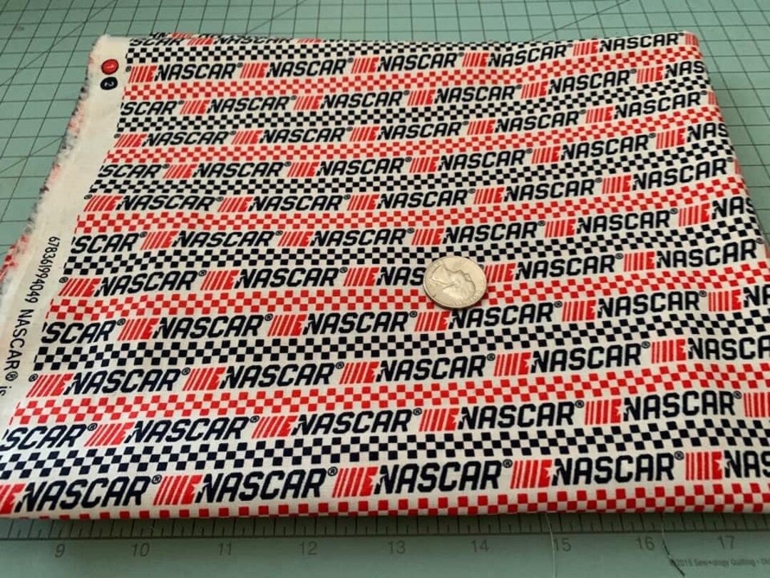 NASCAR Logo 100% Quilting Cotton Fabric by the Yard Red White - Etsy