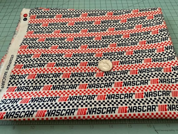 NASCAR Logo 100% Quilting Cotton Fabric by the Yard Red White | Etsy