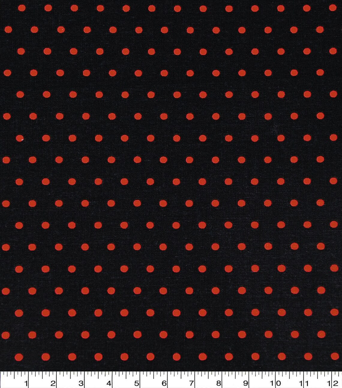 Black With Orange Polka Dots 100% Cotton Fabric Sold by the - Etsy