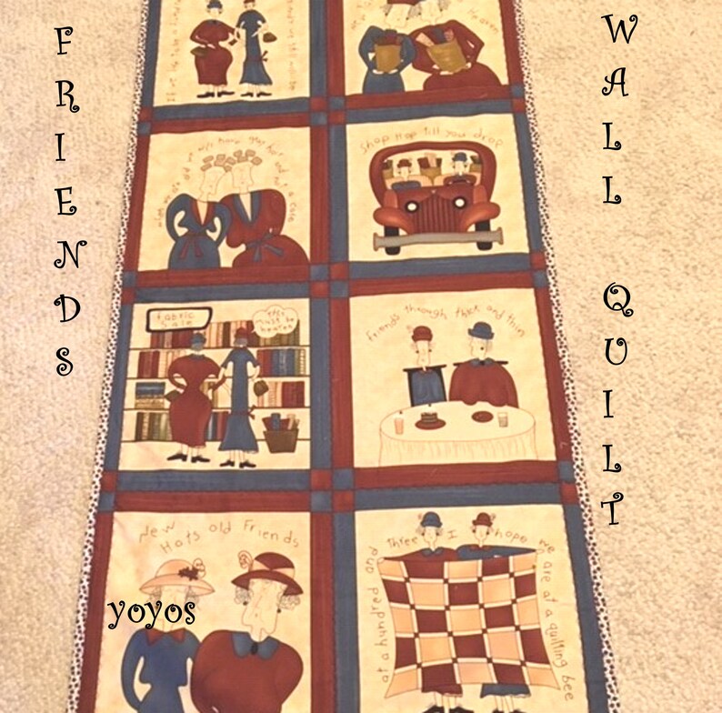 OLD FRIENDS Wall Quilt Quilting Theme Gift for Friend - Etsy