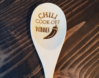 Chili Cookoff Spoon Chili Cook-off Wooden Spoon - Etsy