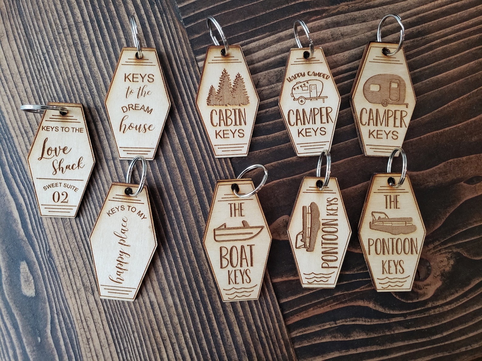 Cabin Keys Wood Key Chain Key Chain Accessories the Cabin - Etsy